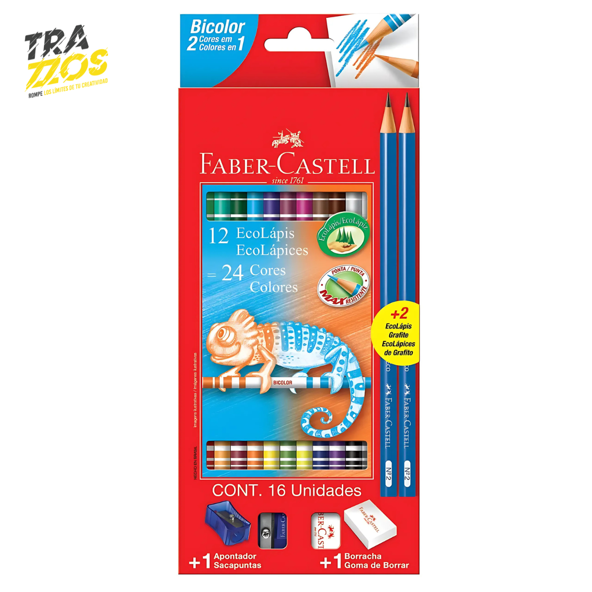 Colores Faber-Castell Doble Punta x12 – Trazzos Papeleria Online