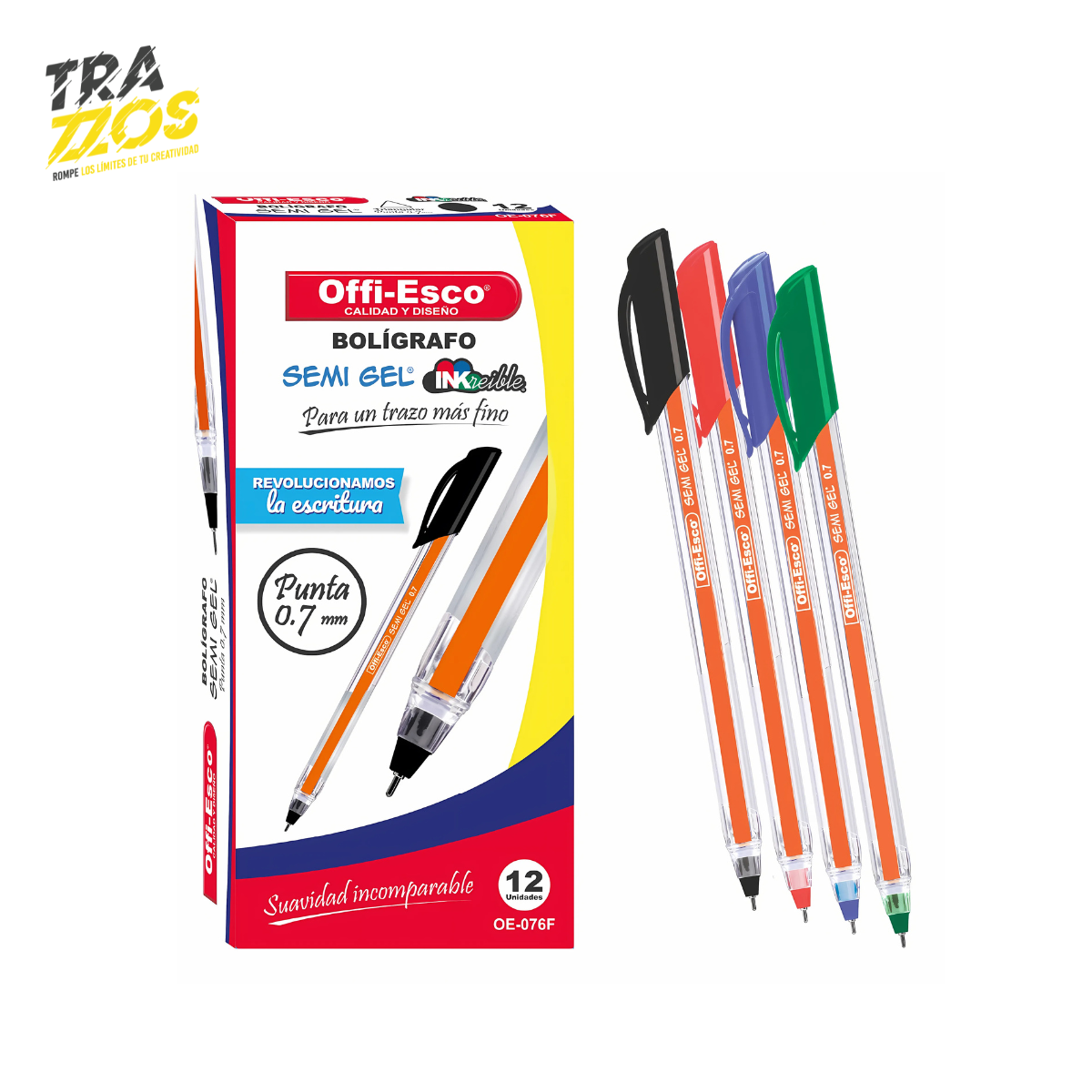 Esfero Offi-Esco 076F Semigel Trazo Fino Colores – Trazzos Papeleria Online